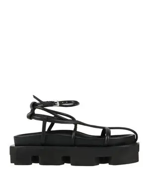 JIL SANDER Ovine Leather Flatform Sandals