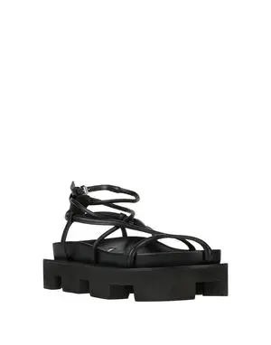 JIL SANDER Ovine Leather Flatform Sandals
