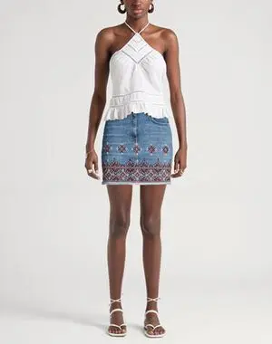Elisabetta Franchi Faded Denim Pencil Skirt