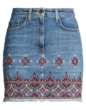Elisabetta Franchi Faded Denim Pencil Skirt