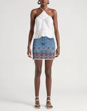 Elisabetta Franchi Faded Denim Pencil Skirt