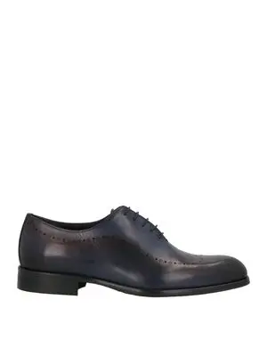 Sutor Mantellassi Midnight Leather Lace-up Oxford Shoes - Blue