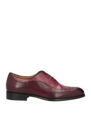 Sutor Mantellassi SUTOR MANTELLASSI Midnight Leather Lace-Up Oxford Shoes Red
