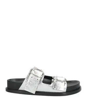 JIL SANDER Leather Sandals - Silver