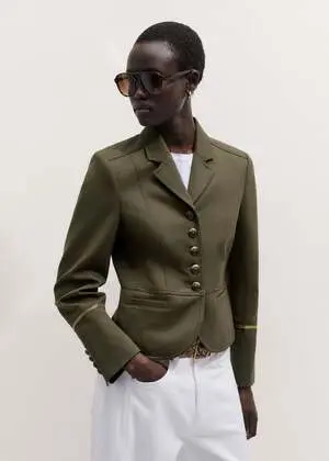ME+EM Fitted Utility Jacket - Khaki