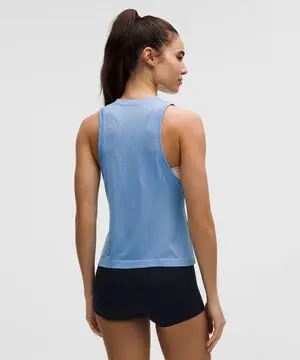 Lululemon Swiftly Open-hole V-neck Tank Top - Sinatra Blue