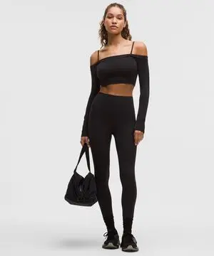 Lululemon Wunder Train Off-shoulder Long-sleeve Shirt - Black