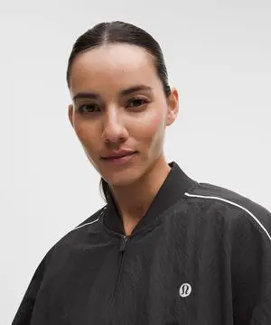Lululemon Crinkle Nylon Track Jacket - Black/white