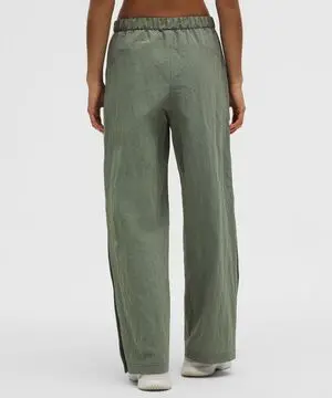 Lululemon Crinkle Nylon Mid-rise Track Pant - Willow Leaf/fog Green