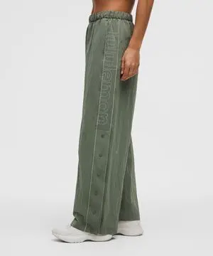 Lululemon Crinkle Nylon Mid-rise Track Pant - Willow Leaf/fog Green