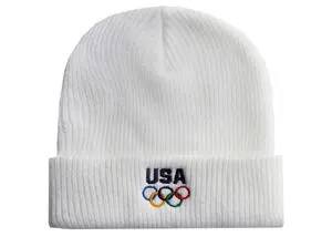 Kith Team Usa Knit Beanie - White