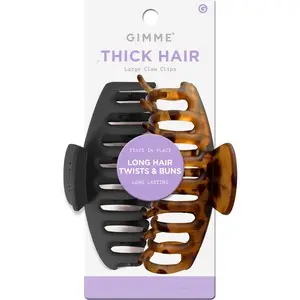 GIMME BEAUTY Claw Clips Duo For Thick Hair - Brown