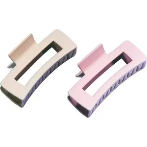 GIMME BEAUTY Rectangle Claw Clip Duo - Pink