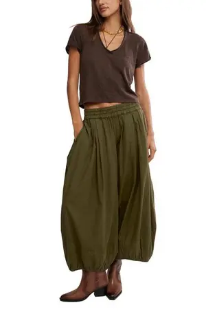 Free People Moonflower Balloon Pants - Sage