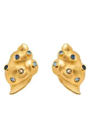 Oscar De La Renta Seashell Drop Earrings - Sapphire