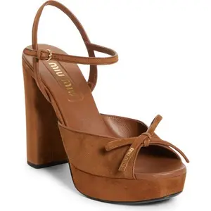Miu Miu Bow Platform Sandal - Rovere
