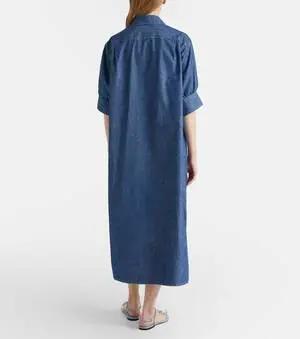 JIL SANDER Cotton Chambray Shirt Dress