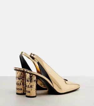 Givenchy Tape Mirrored Leather Slingback Pumps