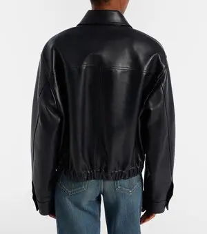Versace Leather Blouson Jacket - Black