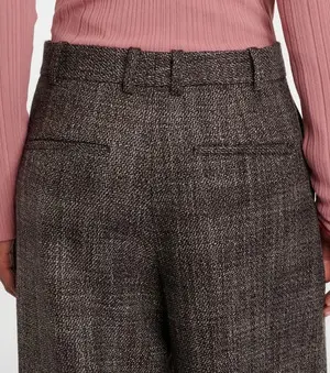 JOSEPH Hawley Virgin Wool Wide-leg Pants