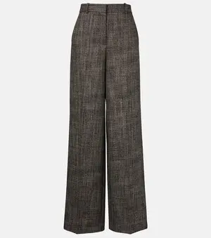 JOSEPH Hawley Virgin Wool Wide-leg Pants - Brown