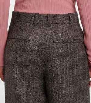 JOSEPH Hawley Virgin Wool Wide-leg Pants - Brown