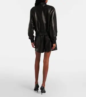 JOSEPH Quinn Leather Bomber Jacket