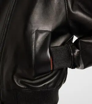 JOSEPH Quinn Leather Bomber Jacket