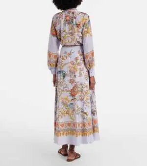 Etro Printed Silk Maxi Skirt