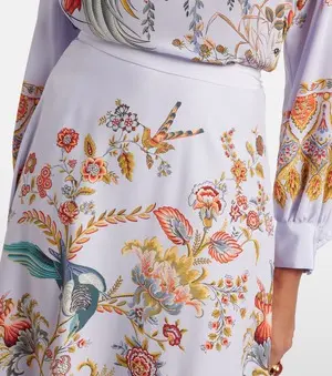 Etro Printed Silk Maxi Skirt