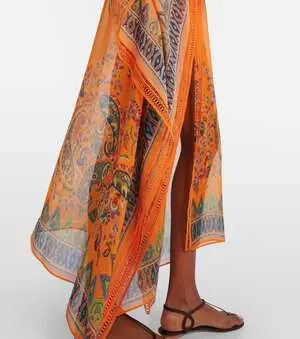 Etro Embroidered Semi-sheer Beach Cover-up
