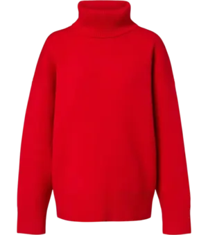TOTEME Wool And Cashmere-blend Turtleneck Sweater - Red
