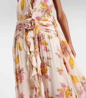 Blumarine Floral Georgette Gown