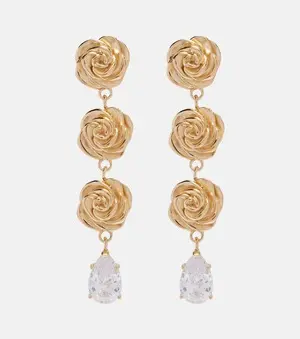 Magda Butrym Crystal-embellished -plated Drop Earrings - Gold
