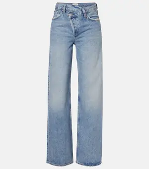 AGOLDE Arc Criss Cross Wide-leg Jeans - Blue