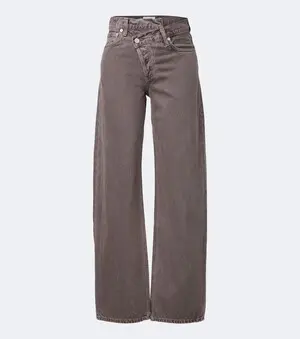 AGOLDE Arc Criss Cross Wide-leg Jeans - Grey