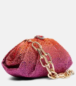 Judith Leiber Gemma Crystal-embellished Clutch - Orange