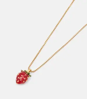 Saint Laurent Strawberry Pendant Necklace