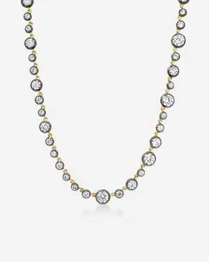 Ring Concierge Georgian Lab Diamond Tennis Necklace - One-color