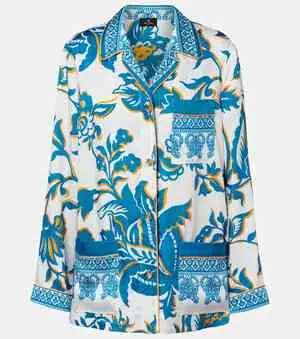 Etro Printed Crepe-de-chine Blouse - Multicoloured