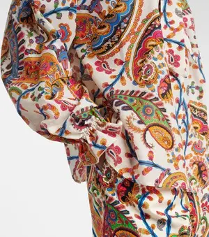 Etro Printed Cotton And Silk Blouse
