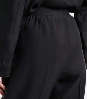 Saint Laurent Pleated Straight Leg Pants