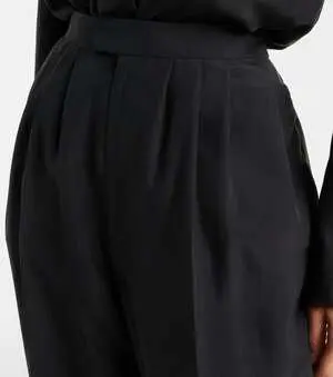 Saint Laurent Pleated Straight Leg Pants