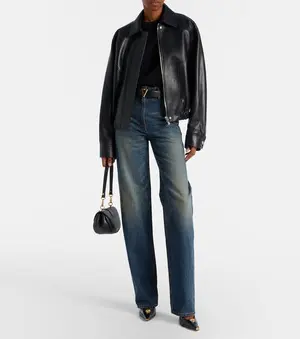 Versace Leather Blouson Jacket