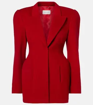 Magda Butrym Wool Blazer - Red