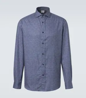 Brunello Cucinelli Printed Cotton Shirt