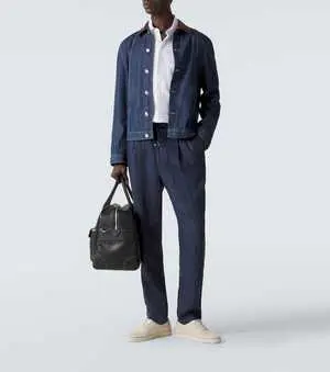 Brunello Cucinelli Linen Gabardine Tapered Trousers