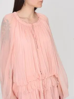 Chloé Gathered Tiered Dress - Pink