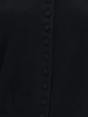 LISA YANG Slim Fit Pure Cashmere Crewneck Cardigan - Black