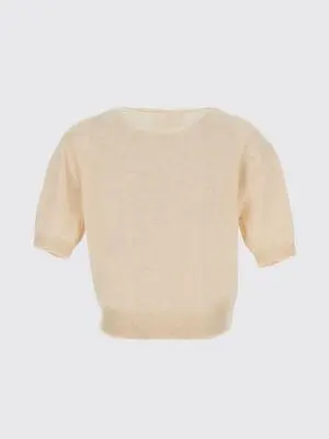 LISA YANG Short Sleeve Knit Sweater - White
